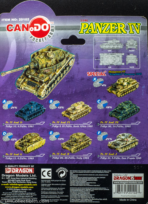 2003 Dragon Models Can.do Pocket Army Panzer IV Ausf. D Item A| DH ...
