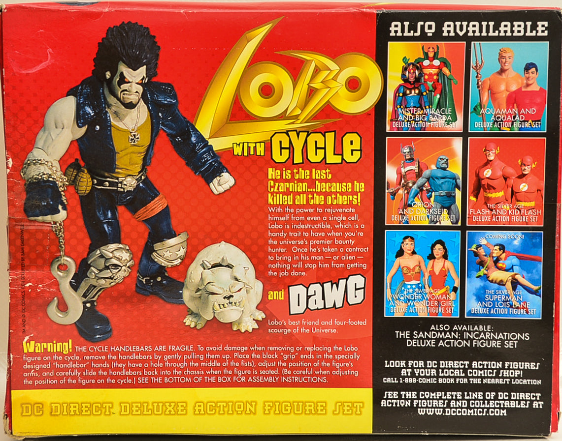2001 DC Direct Lobo with Cycle and Dawg Deluxe Action Figure Set| DH ...
