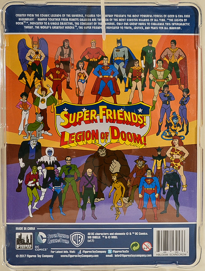 2017 Figures Toy Co Super Friends Series 5 Scarecrow 8" Mego Retro Act ...