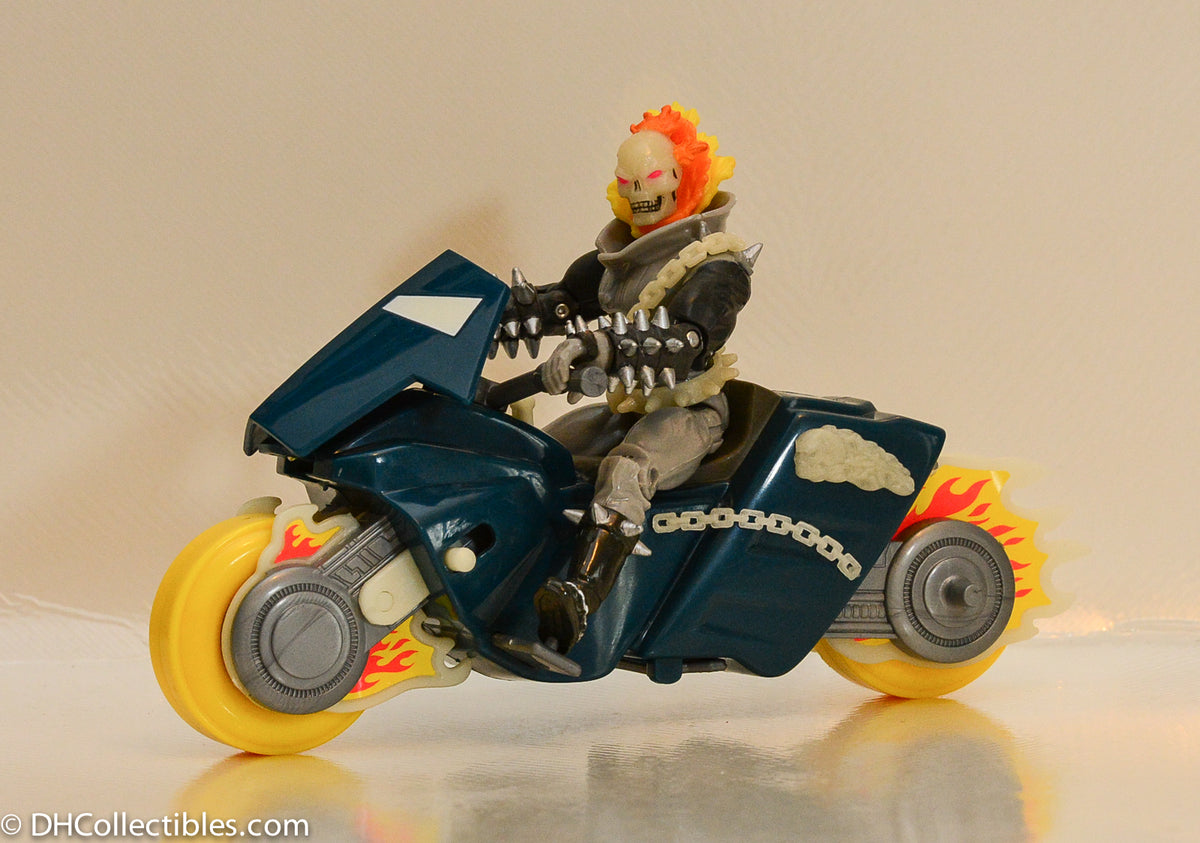 1995 Toy Biz Ghost Rider with Glow in the Dark Motorcycle Action Figur ...