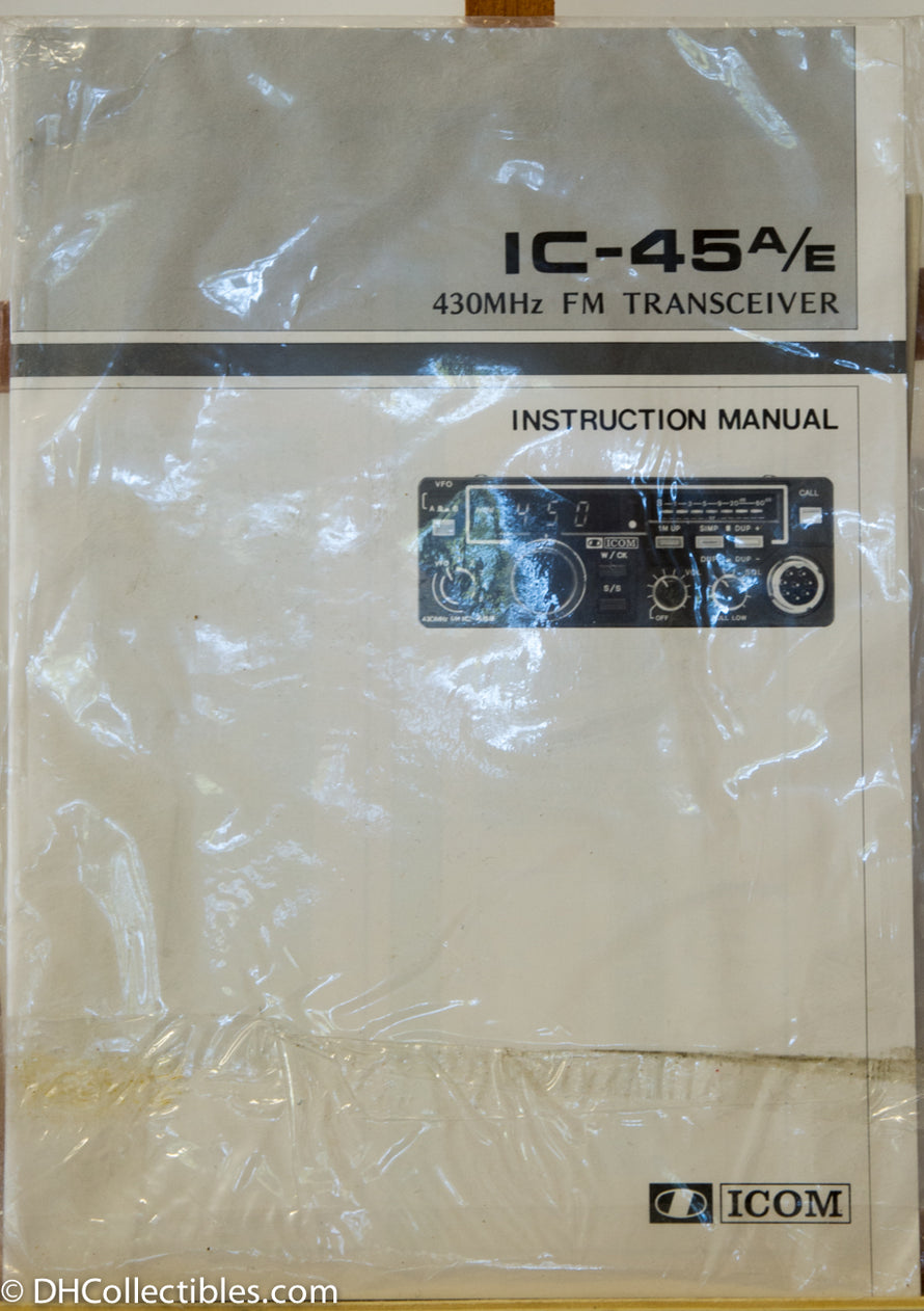 Icom Manuals| DH Collectibles