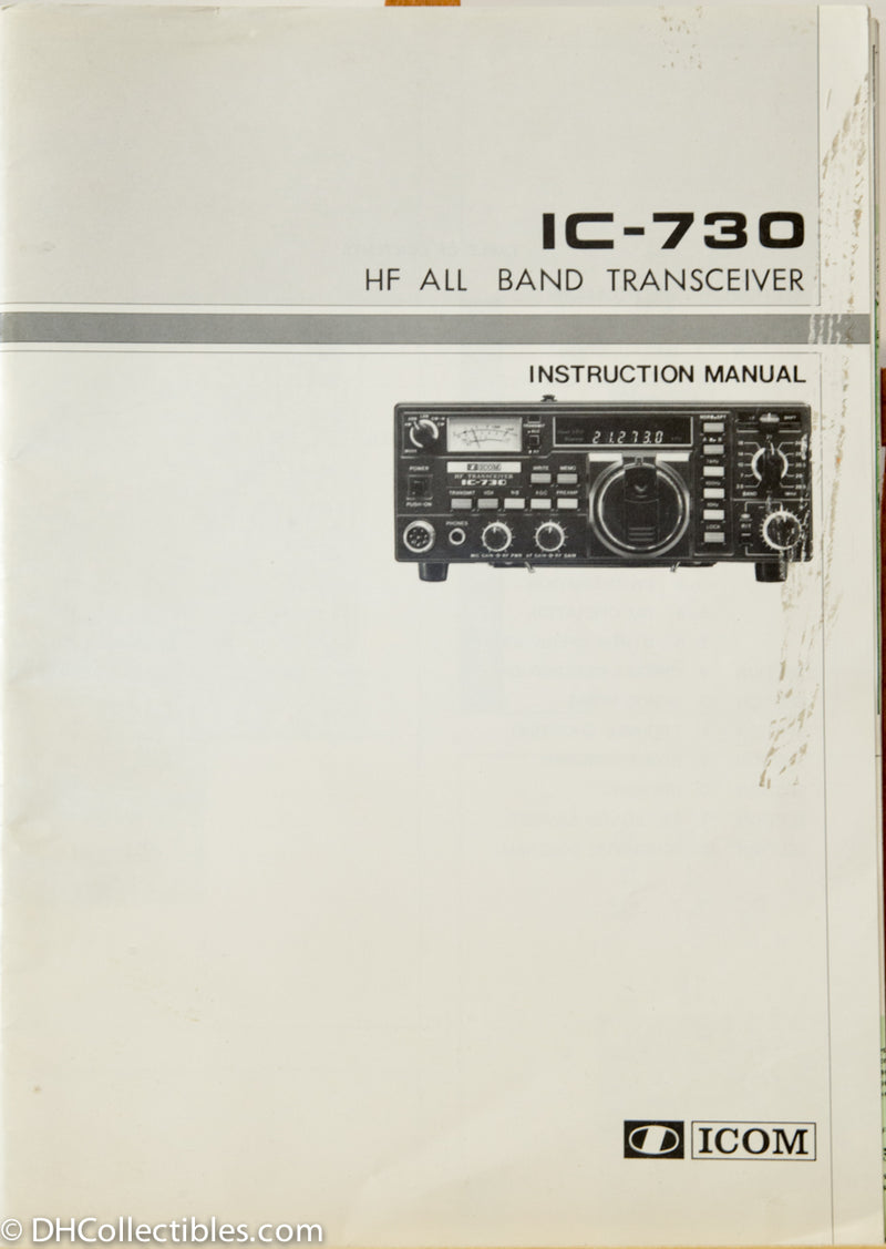 Icom IC-730 Instruction Manual| DH Collectibles