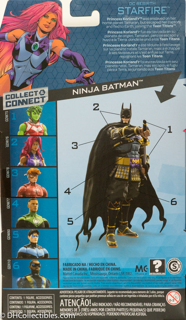 2018 Mattel DC Comics Multiverse Wave 11 ( BAF Ninja Batman) Starfire ...
