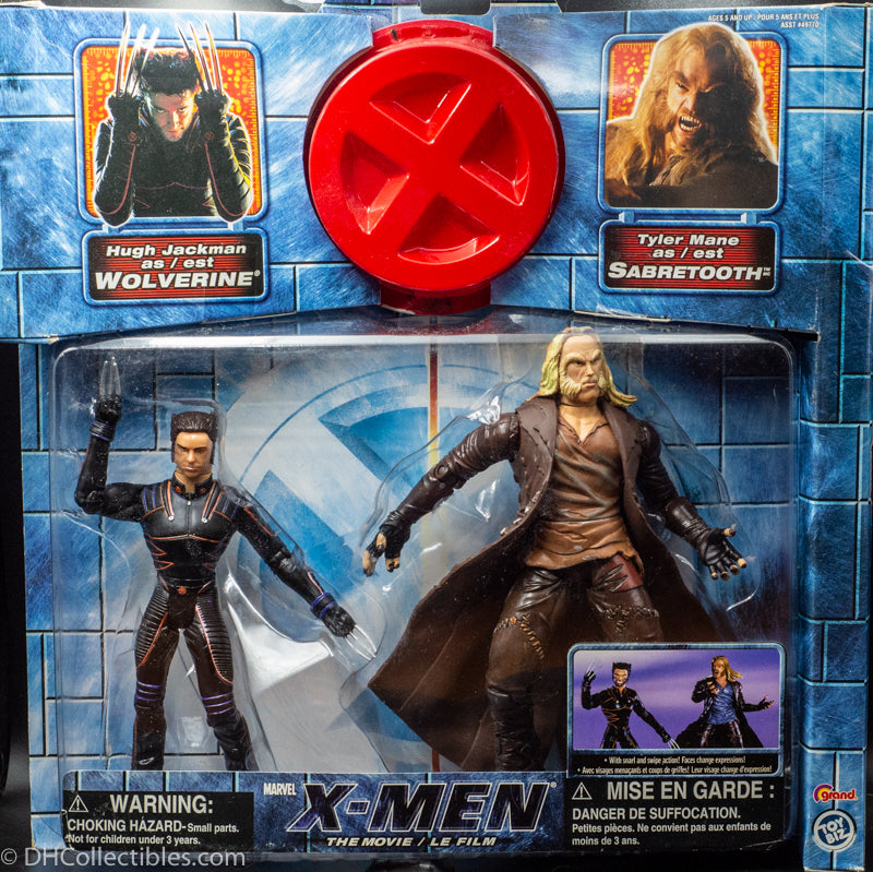 2000 ToyBiz X-Men Movie - Logan (Jackman) Sabretooth (Mane) - 2-Pack A ...