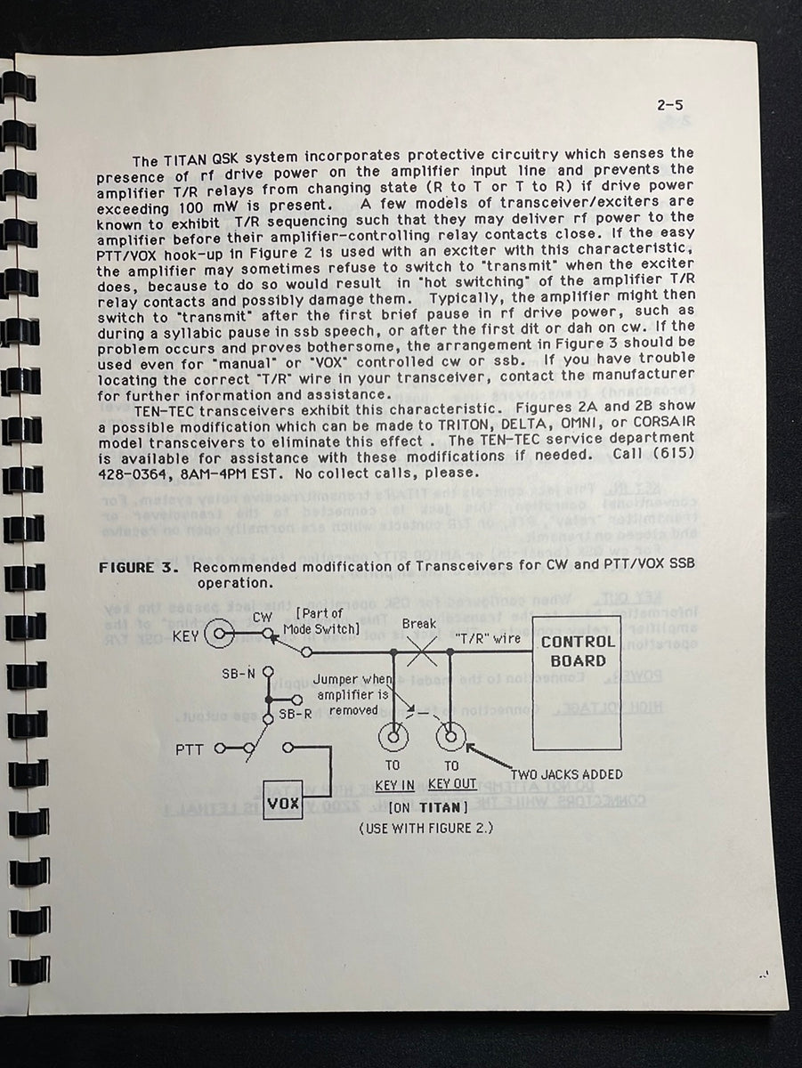 Ten-Tec Titan 425 Owner's Manual| DH Collectibles